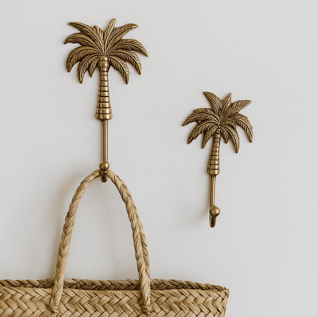 BRASS PALM WALL HOOK - Bowhome